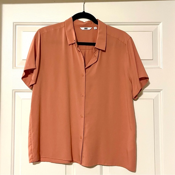 Uniqlo | Tops | Pink Uniqlo Boxy Button Down Shirt | Poshmark